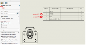 BOM control for subassembly Components in SOLIDWORKS - P CAD CAM ...